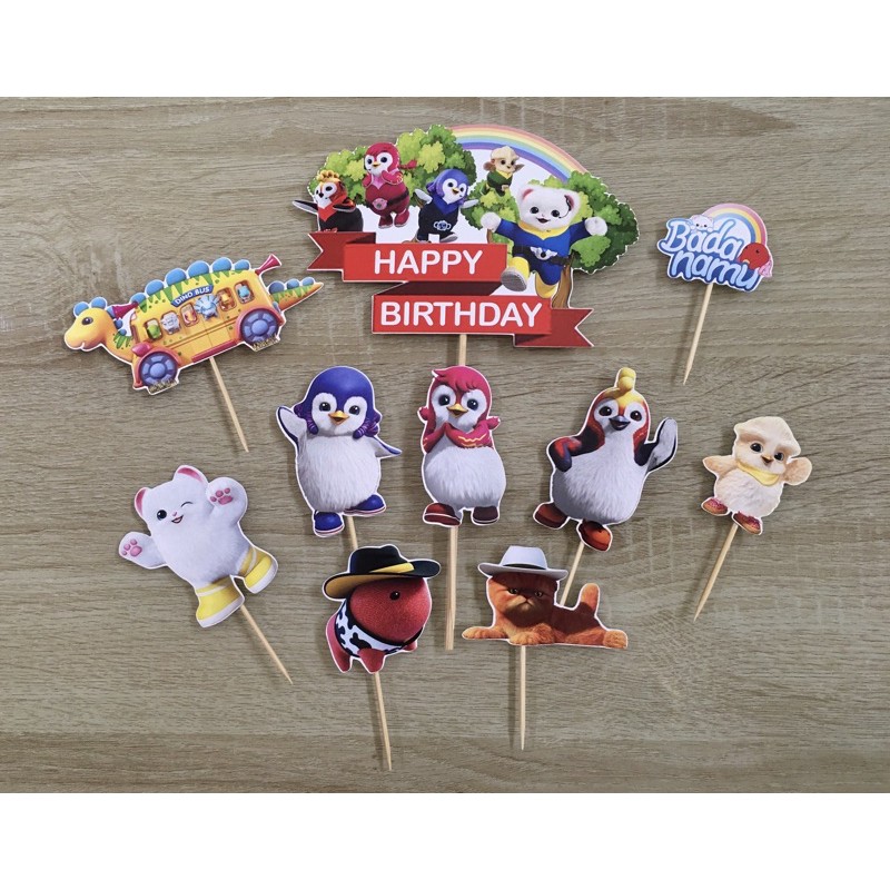 Jual Cake Topper Karakter character Badanamu Set Indonesia|Shopee Indonesia