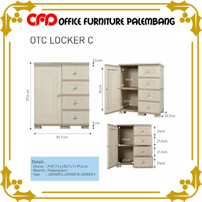 Jual lemari pakaian olymplast OTC LOCKER C lemari cabinet lemari ...