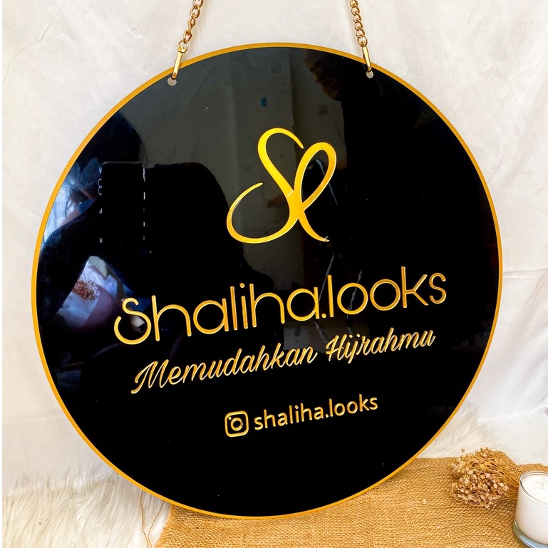 Jual Business Sign / Papan Nama Logo Usaha - Nama Akrilik Mirror ...