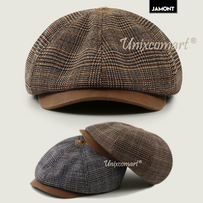 Jual Topi Baret JONH Jamont Style Newsboy Flat Beret Hat Pelukis Patino ...