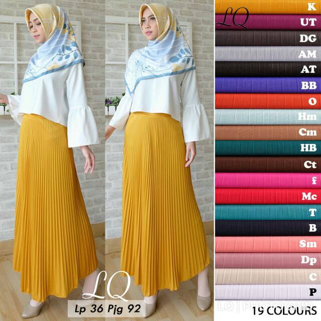 Jual Rok Plisket Panjang | Shopee Indonesia