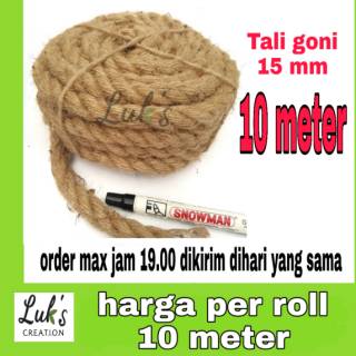 Jual Tali goni besar 15 mm 10 meter kiloan - tampar goni - tambang goni ...