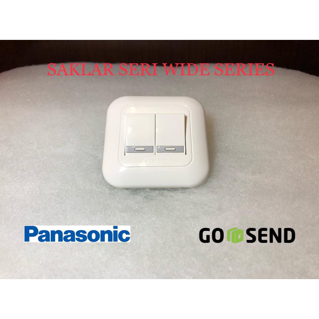 Jual Saklar Seri Double Wide Series Panasonic ( 2 Gang ) | Shopee Indonesia