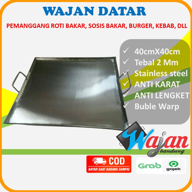 Jual Pemanggang Wajan Roti Sosis Bakar Kebab dan Burger Stainless stell ...