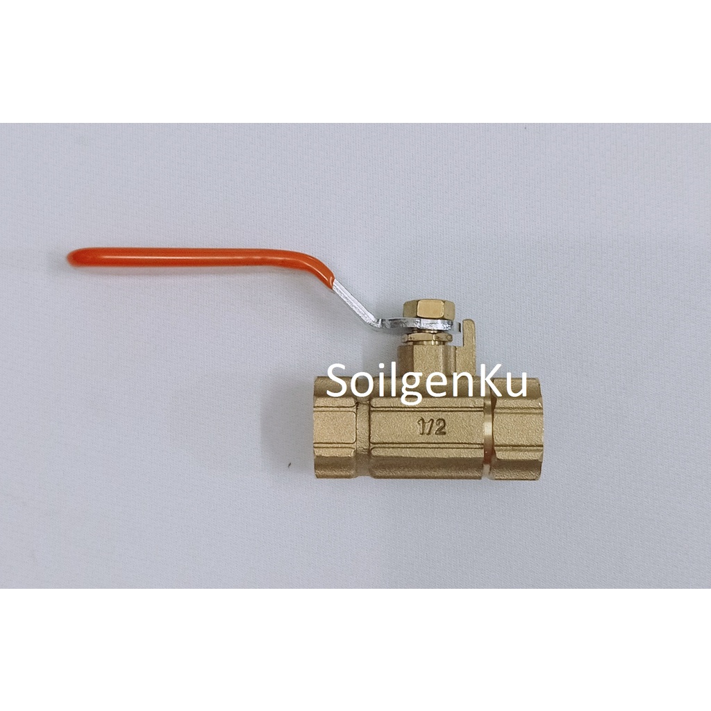 Jual Ball Valve Kuningan Stop Kran Keran Air 1/2" 1/2Inch 1/2Inci Inch Inci Soligen | Shopee ...