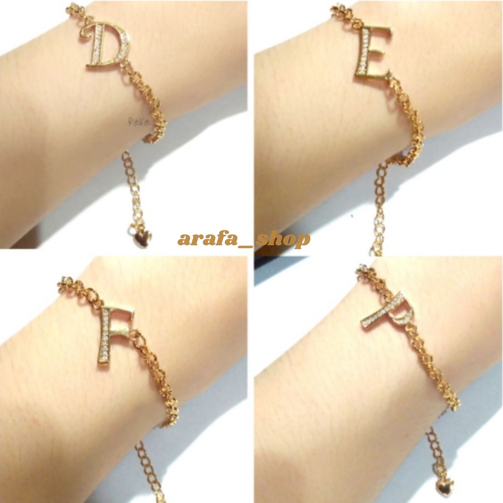 Jual Gelang Huruf - Gelang Huruf Titanium - Gelang Huruf Inisial ...
