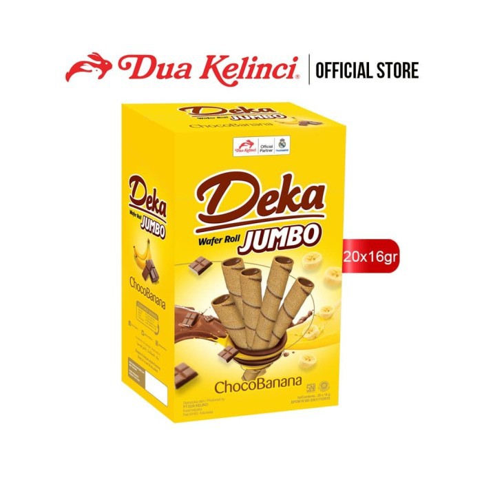 Jual Deka Wafer Roll Jumbo Ecer Coklat Pisang ChocoBanana 20packx16gram ...