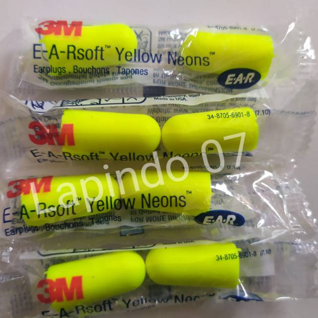 Jual 3m ear plug yellow Neons Ear -pulg penyumbat Telinga 3M | Shopee Indonesia