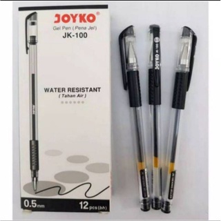 Jual Pulpen Bolpen Pena Gel Joyko JK 100 Hitam (per pak 12 pcs) | Shopee Indonesia