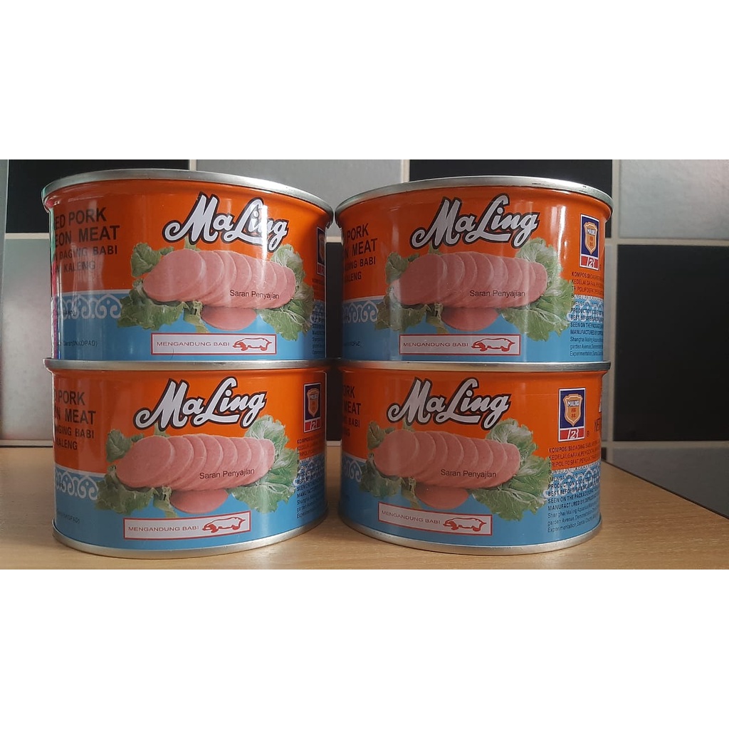 Jual MaLing Luncheon Pork 397 gr TTS Canned / Daging Ham Babi Maling ...