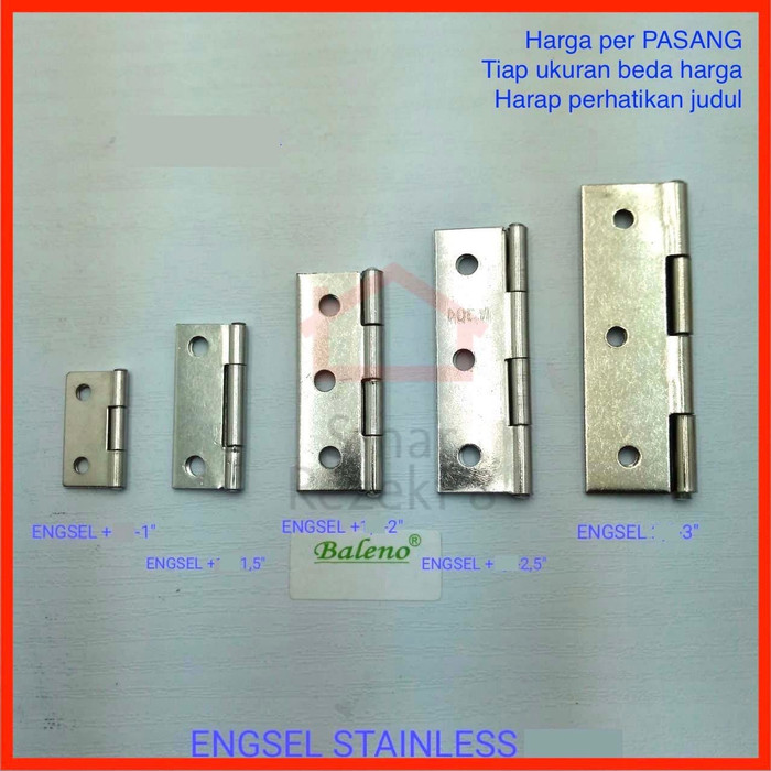 Jual Engsel Kupu Kupu 2 inch + Tipis Stainless Steel SEPASANG Pintu ...