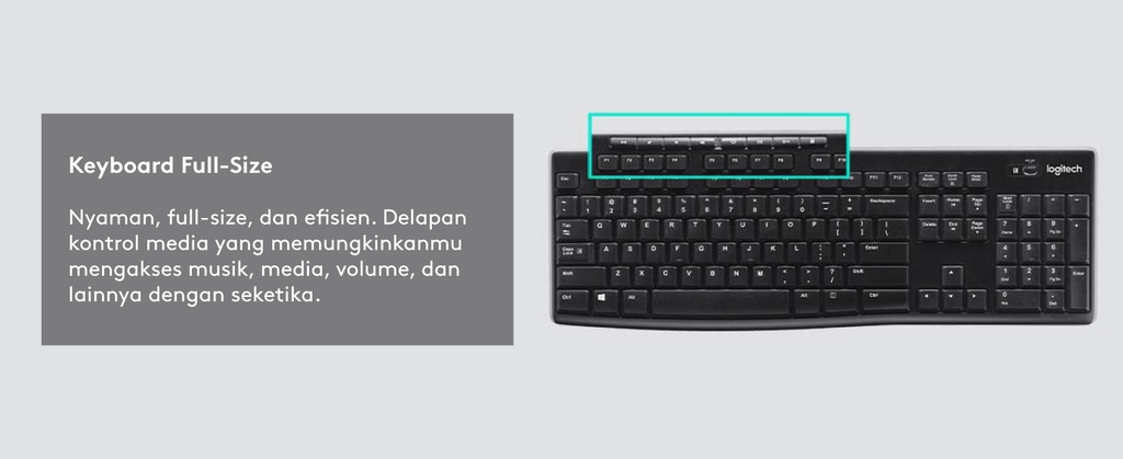 Jual Logitech MK275 Combo Keyboard dan Mouse Wireless dengan Tombol ...