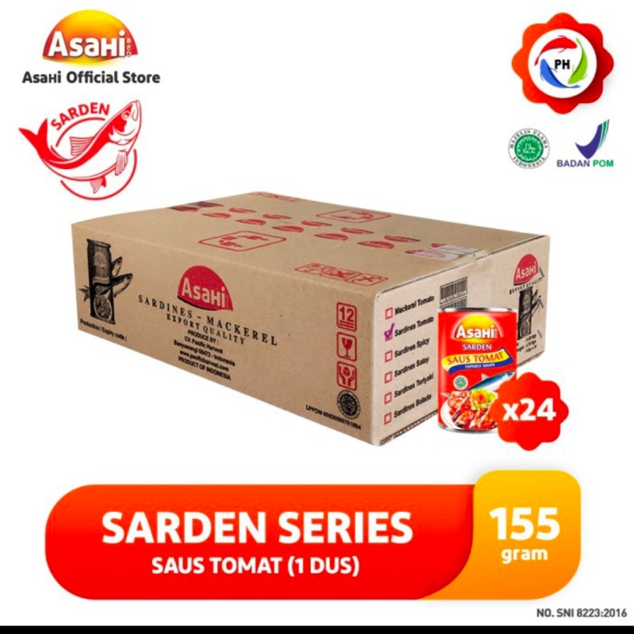 Jual Grosir Sarden Asahi Saus Tomat 155 gr Ikan Kaleng Praktis Olahan ...