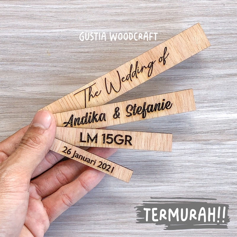 Jual Laser Cut Grafir Label Nama/Acara/Tanggal/Mahar | Seserahan Mahar ...