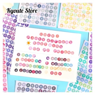 Jual Sticker Sheet Alfabet Huruf Angka Alphabet Nomor Abjad Bulat Paper ...