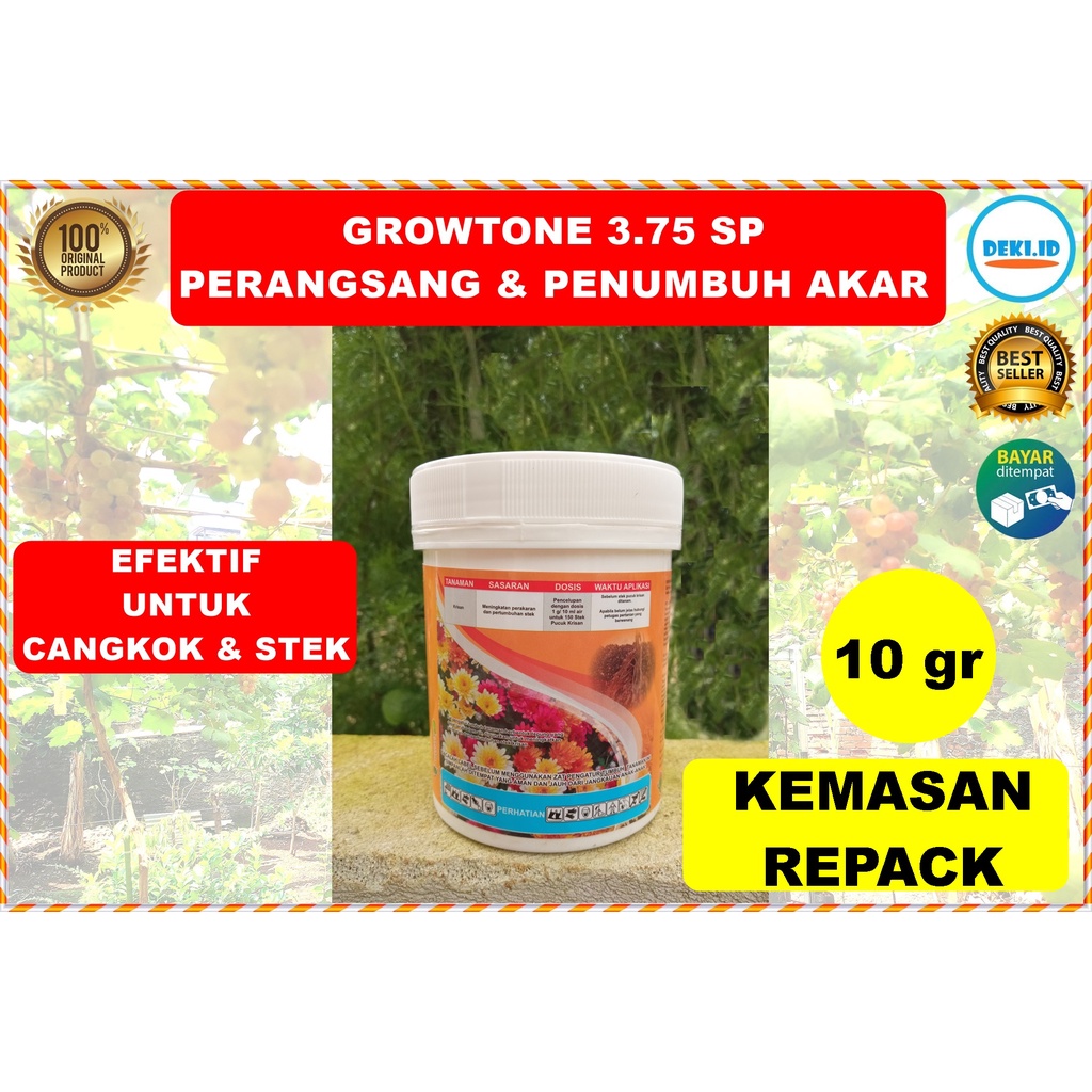Jual Growtone 10 Gr Repack ZPT Penumbuh Akar Cangkok Stek Hormon ...