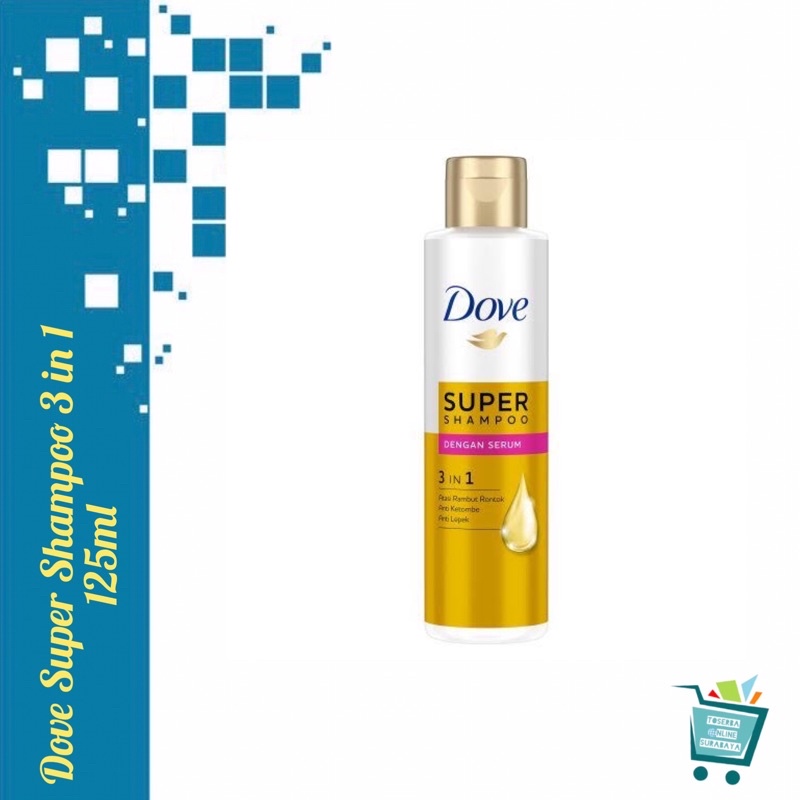Jual Dove Super Shampoo 3 in 1 dengan Serum 125ml | Shopee Indonesia