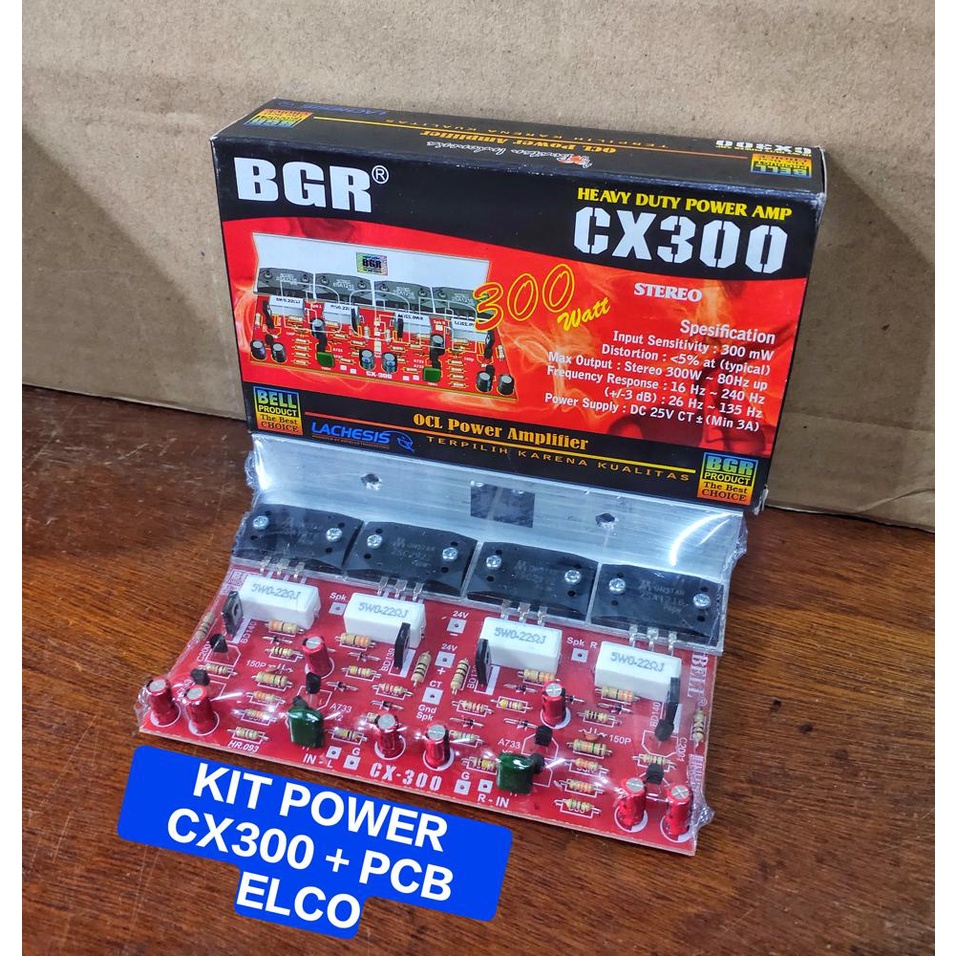 Jual Kit Power OCL Amplifier Stereo CX300 CX 300 BELL 2x150W + PCB Elco ...