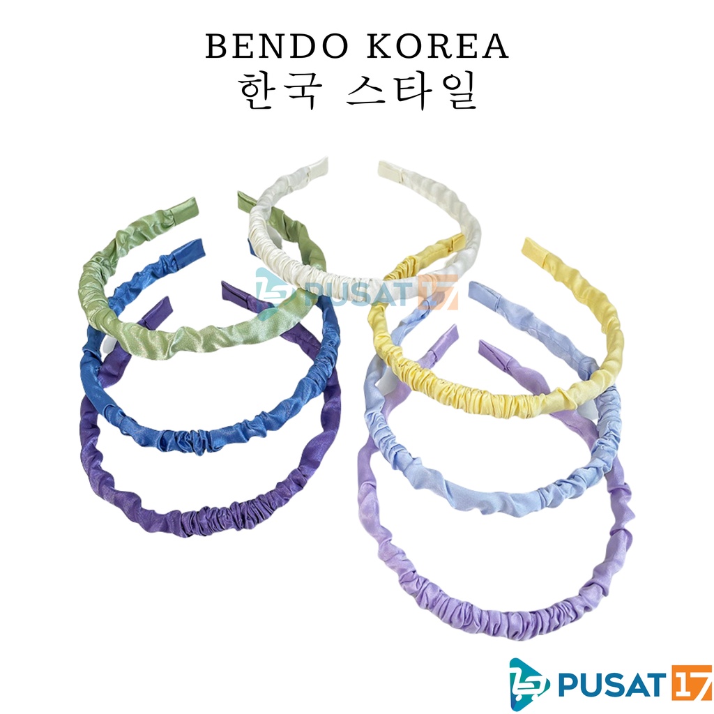 Jual Mays Official Bando Korea Kerut / Bando Scrunchie Satin / Headband ...