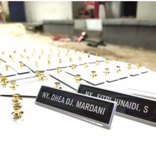 Jual Nama dada papan nama name tag paku kupu kupu PNS ASN Bhayangkari ...