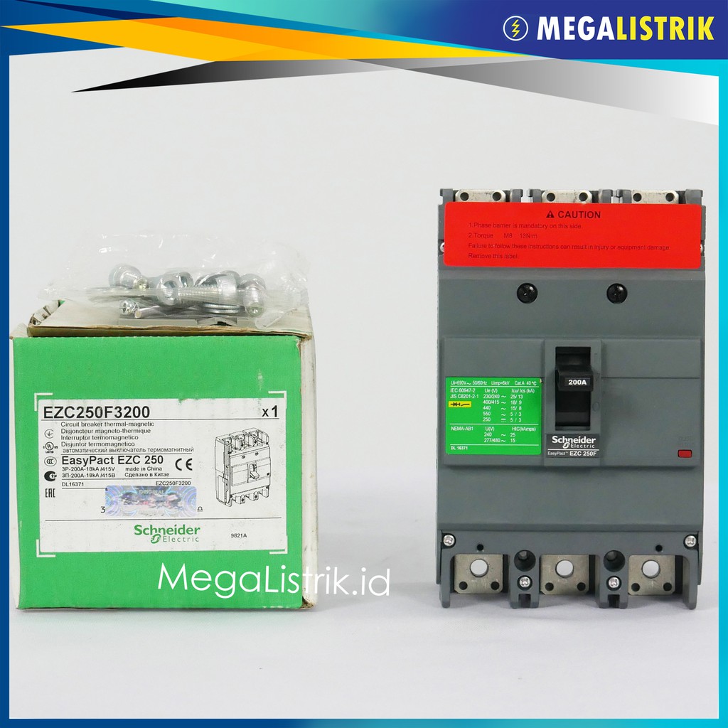 Jual SCHNEIDER MCCB 3P 200A / NFB / EZC EASYPACT BREAKER EZC250F3200 | Shopee Indonesia