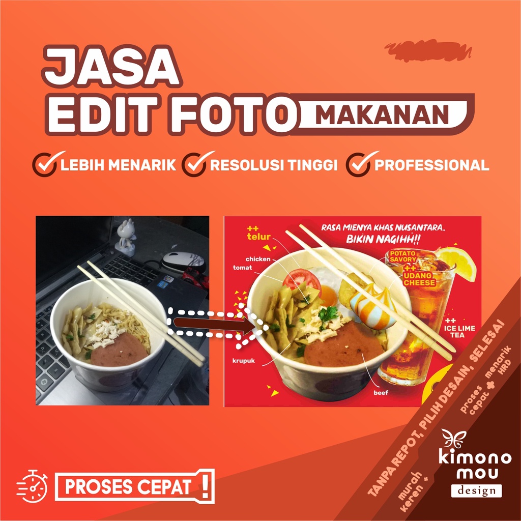 Jual JASA EDIT FOTO MAKANAN / PRODUK JADI LEBIH MENARIK | Shopee Indonesia