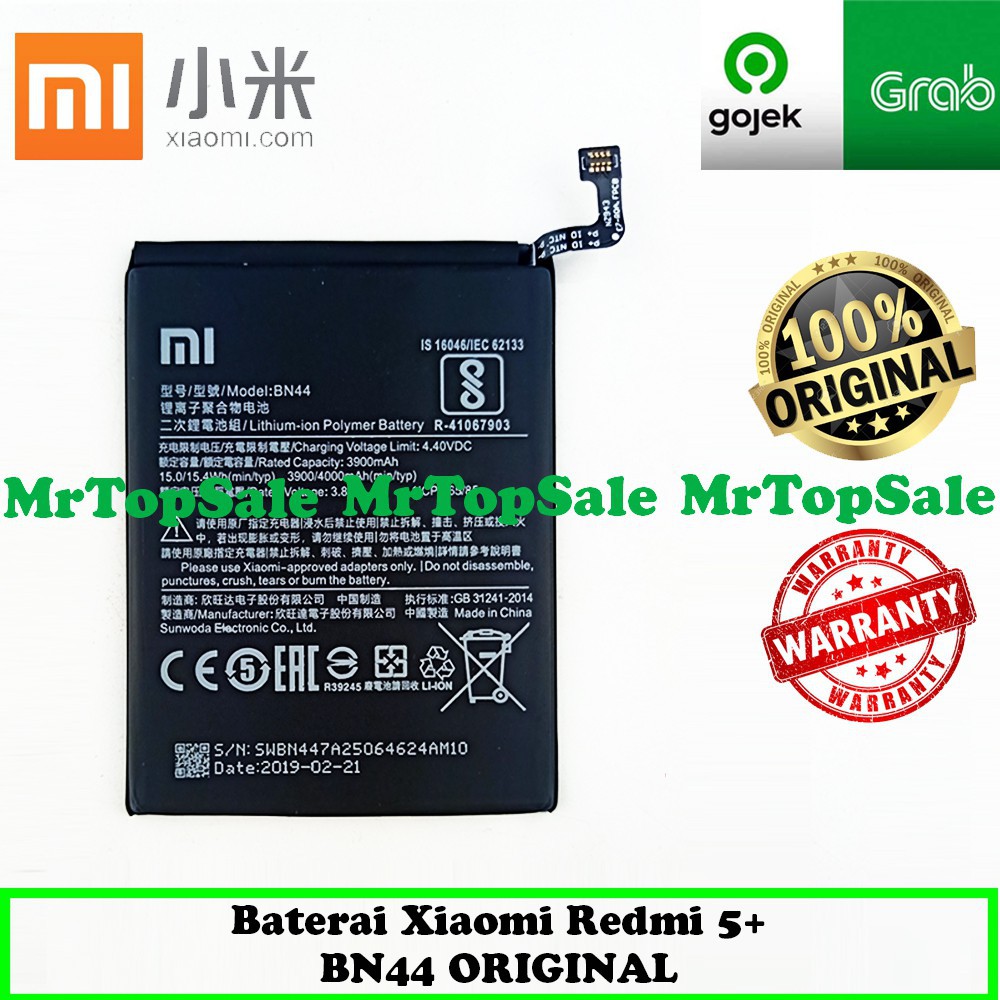 Jual Baterai Handphone Xiaomi Redmi 5 Plus / Redmi 5+ / BN 44 / BN44 ...