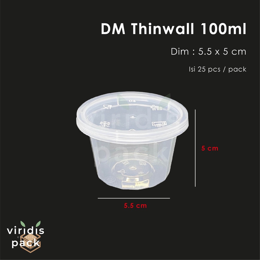 Jual DM Thinwall 100ML / Cup Pudding / Tempat Pudding / Cup Jelly (Ecer) | Shopee Indonesia