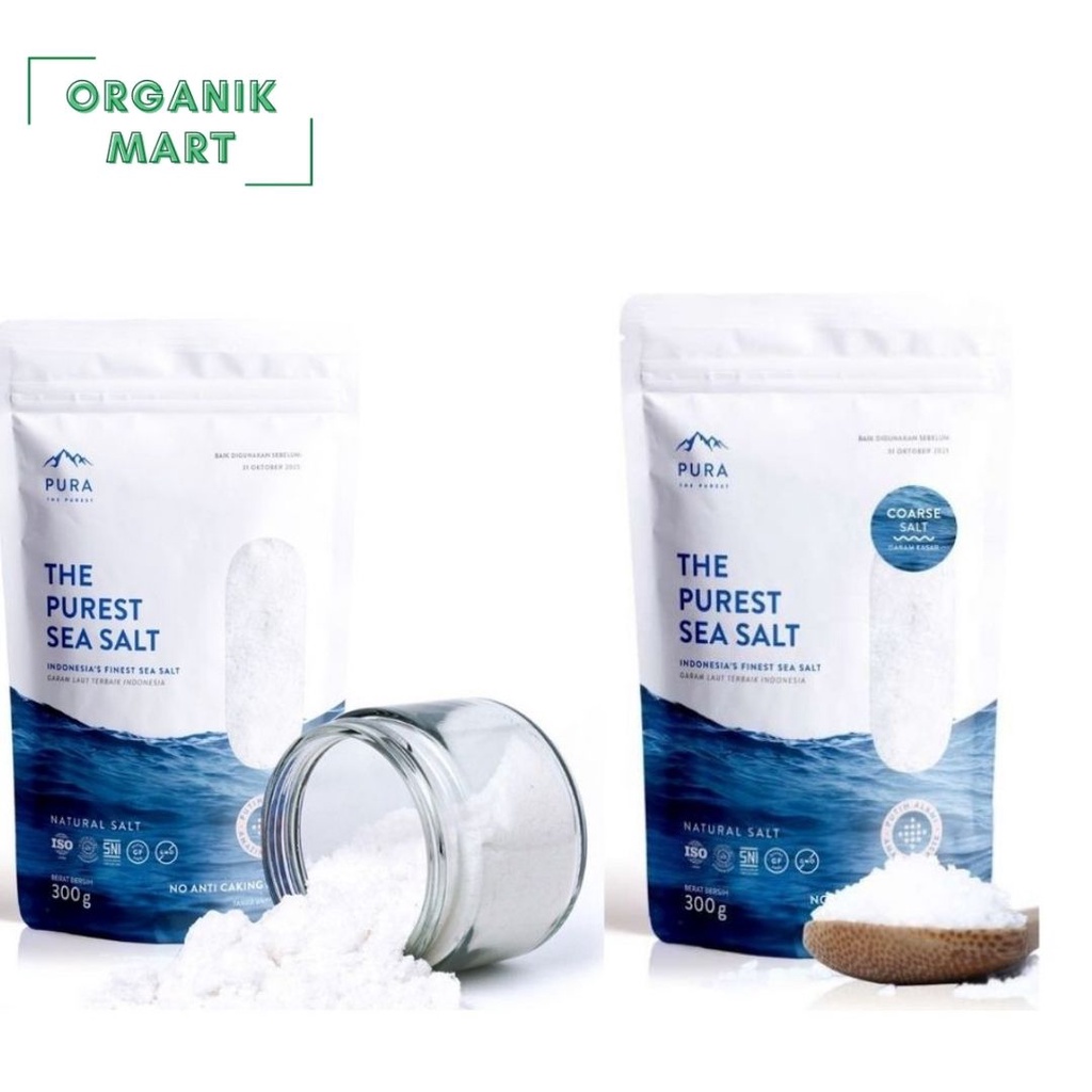 Jual Pura Sea Salt Fine Garam Halus 300 gr ; Pura Sea Salt Coarse Garam ...