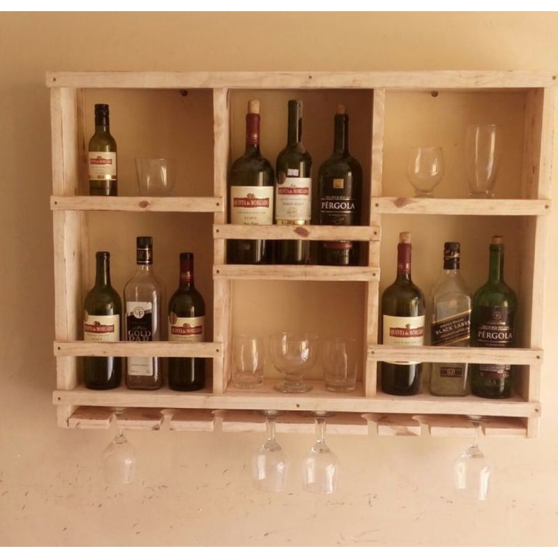 Jual RAK DINDING WINE RAK GELAS KAYU JATI BELANDA MINUMAN RAK GANTUNG ...