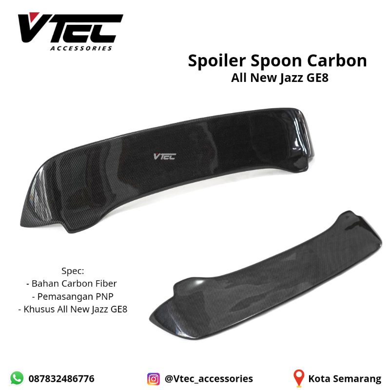 Jual SPOILER SPOON CARBON FIBER ALL NEW JAZZ GE8 | Shopee Indonesia