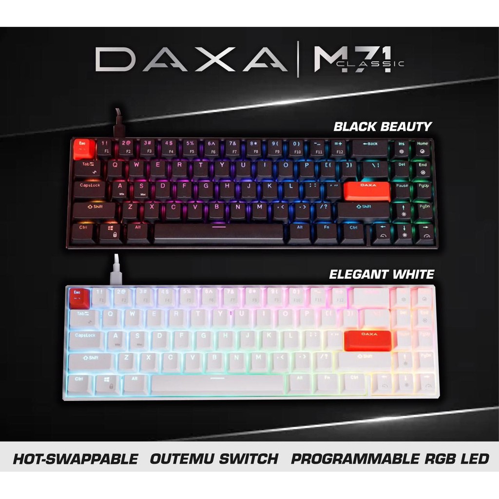 Jual REXUS DAXA M71 CLASSIC RGB MECHANICAL GAMING KEYBOARD | Shopee ...