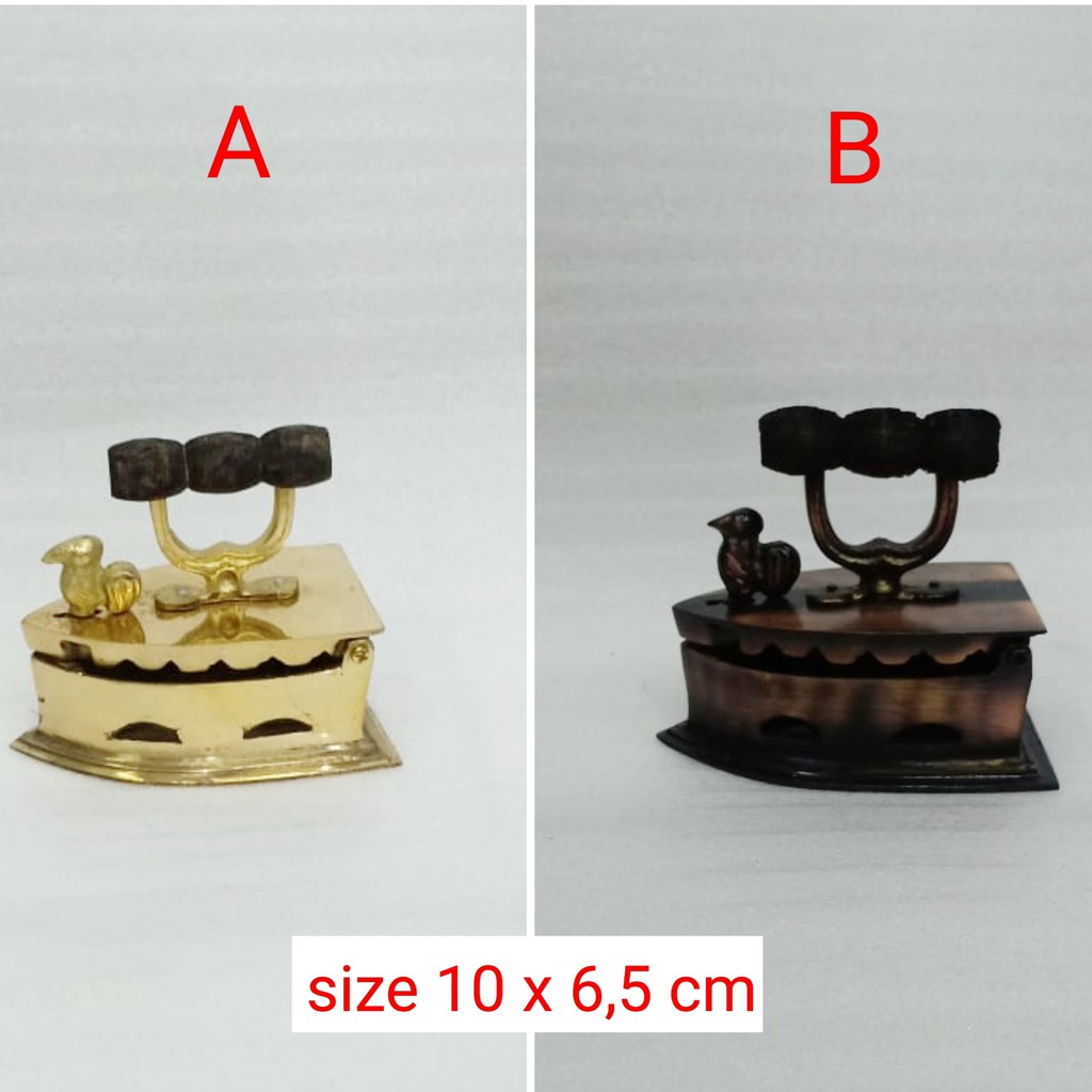 Jual miniatur setrika arang kuno tradisional | Shopee Indonesia