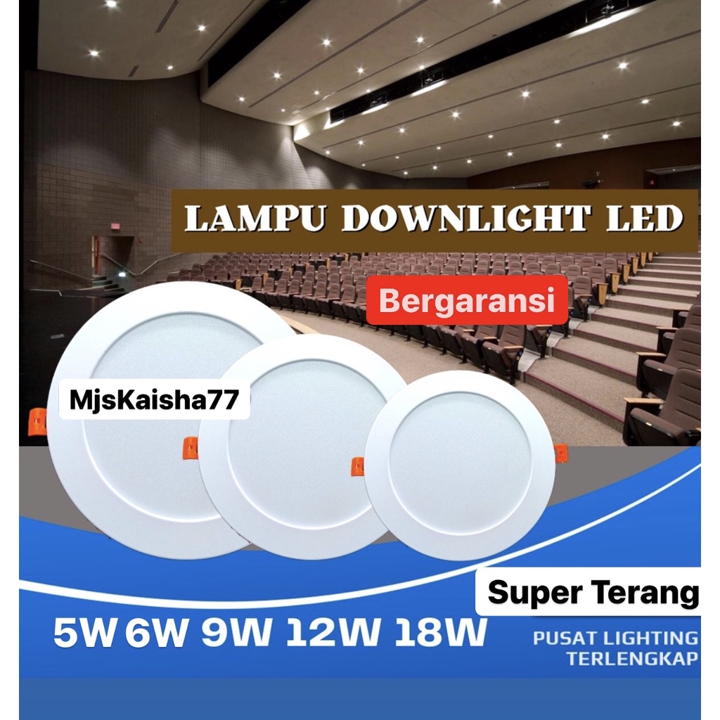 Jual LAMPU PLAFON/Lampu DOWNLIGHT/LED PANEL SPOTLIGHT PUTIH 5W,6W,9W ...