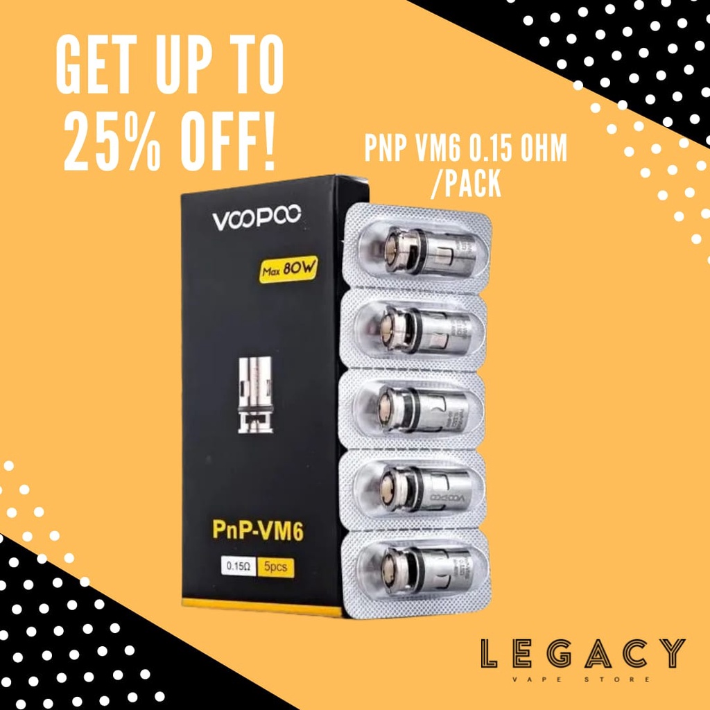 Jual Coil Voopoo PNP VM6 0.15 Ohm ORIGINAL bisa dipakai DRAG dan VINCI | Shopee Indonesia