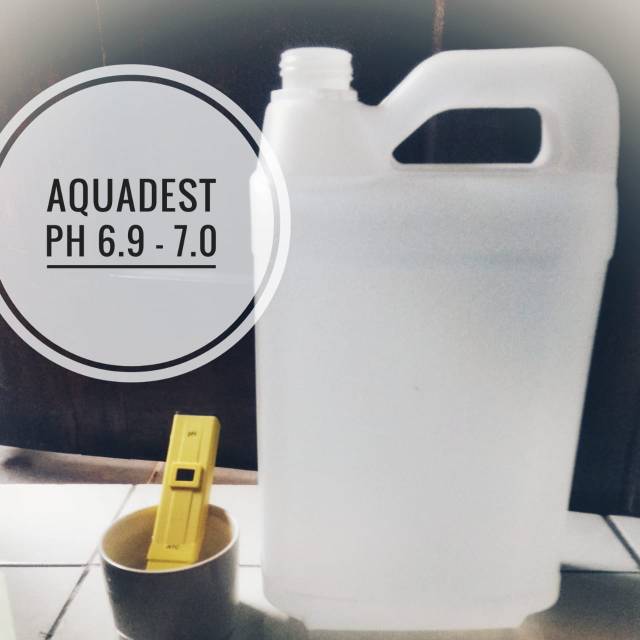 Aquadest Aquades Akuades 5 Liter pH Normal Air Suling Murni Destilasi ...
