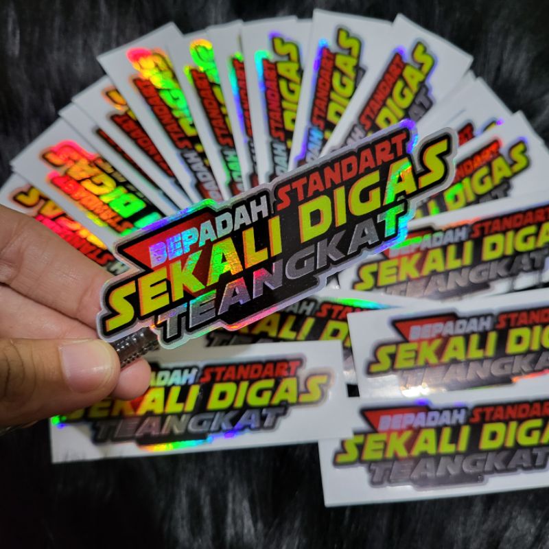 Jual stiker hologram sticker kata2 bapadah standar | Shopee Indonesia
