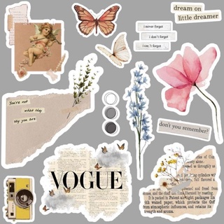 Jual (10x10cm)sticker stiker vintage estetik jurnalis jurnal scrapbook ...