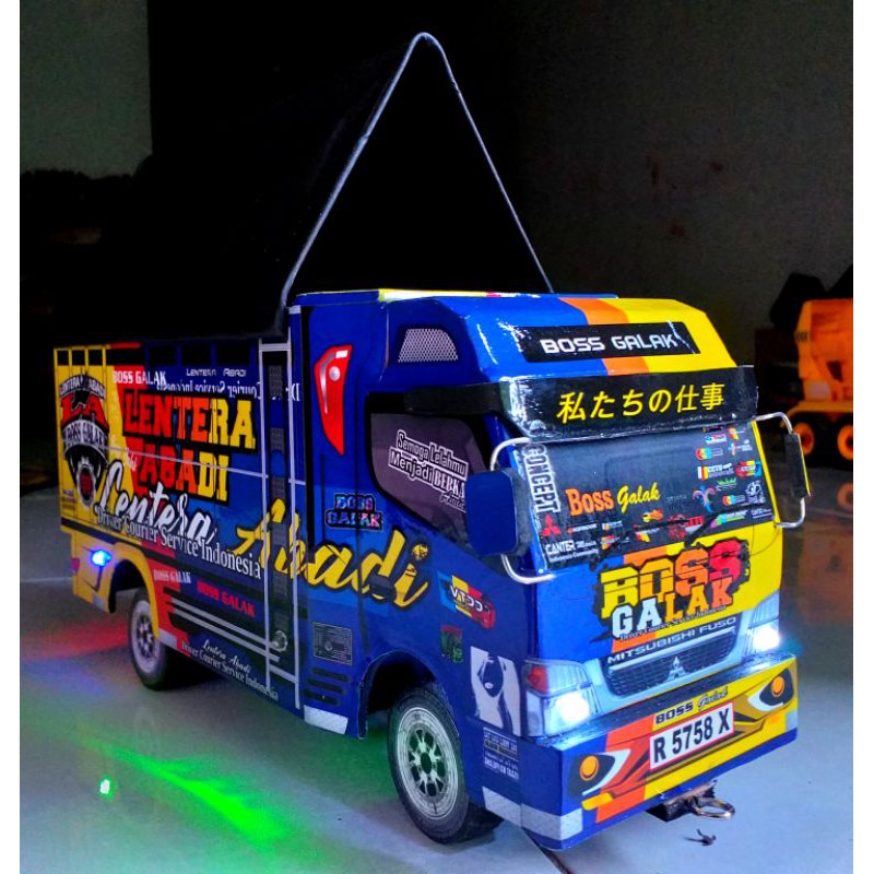 Jual truk oleng miniatur terbaik variasi lampu dan terpal | Shopee ...