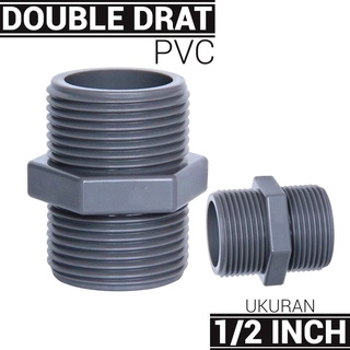 Jual Sambungan pipa double drat luar 1/2 X 1/2 Pipa PVC double Nipple Indonesia|Shopee Indonesia