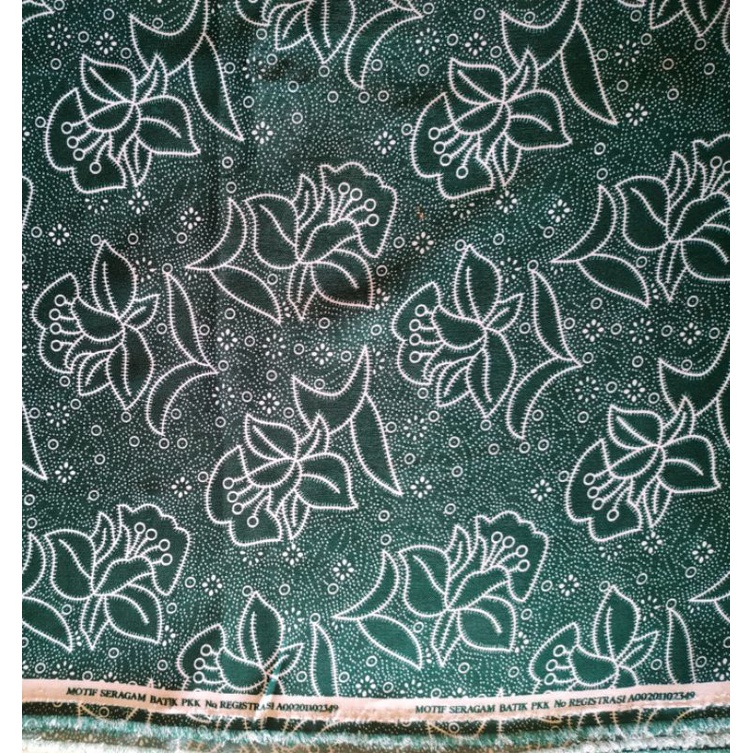 Jual Bahan Batik PKK hijau Original Desain Kain Batik PKK Nasional ...