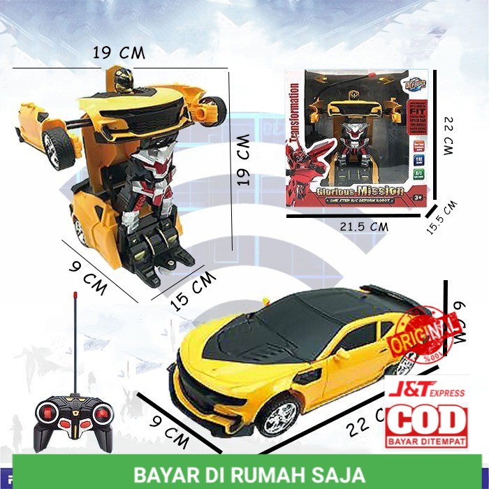 Jual Mobil Remot control Kontrol Transformer Sedan Bumblebee Jadi Robot ...