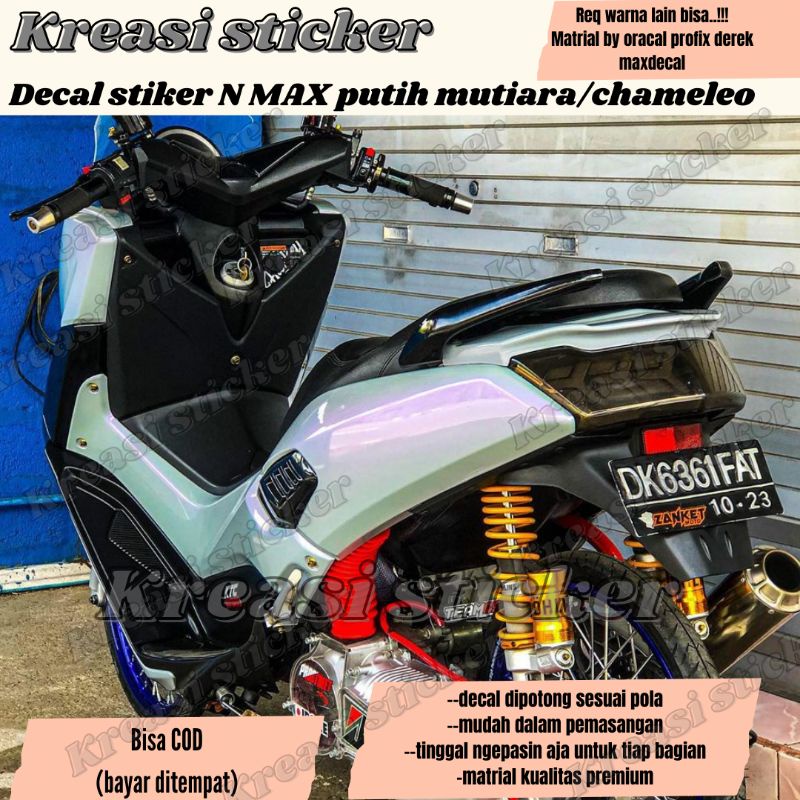 Jual decal nmax old/new polos warna putih mutiara/lembayung full body ...