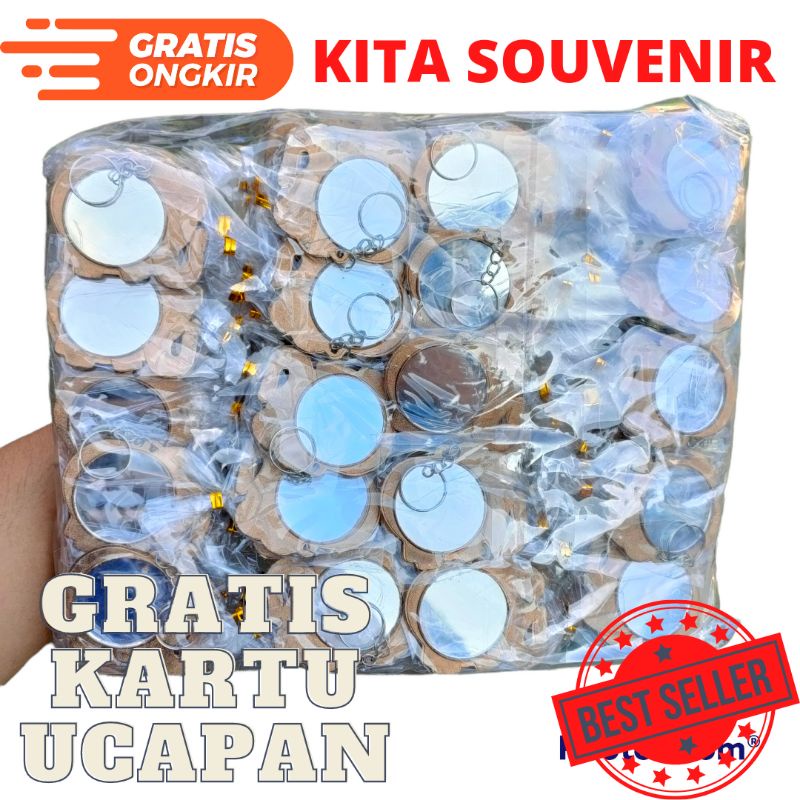 Jual 1 PACK 100 PCS SOUVENIR PERNIKAHAN GANTUNGAN KUNCI CERMIN GAJAH GRATIS KARTU UCAPAN ...