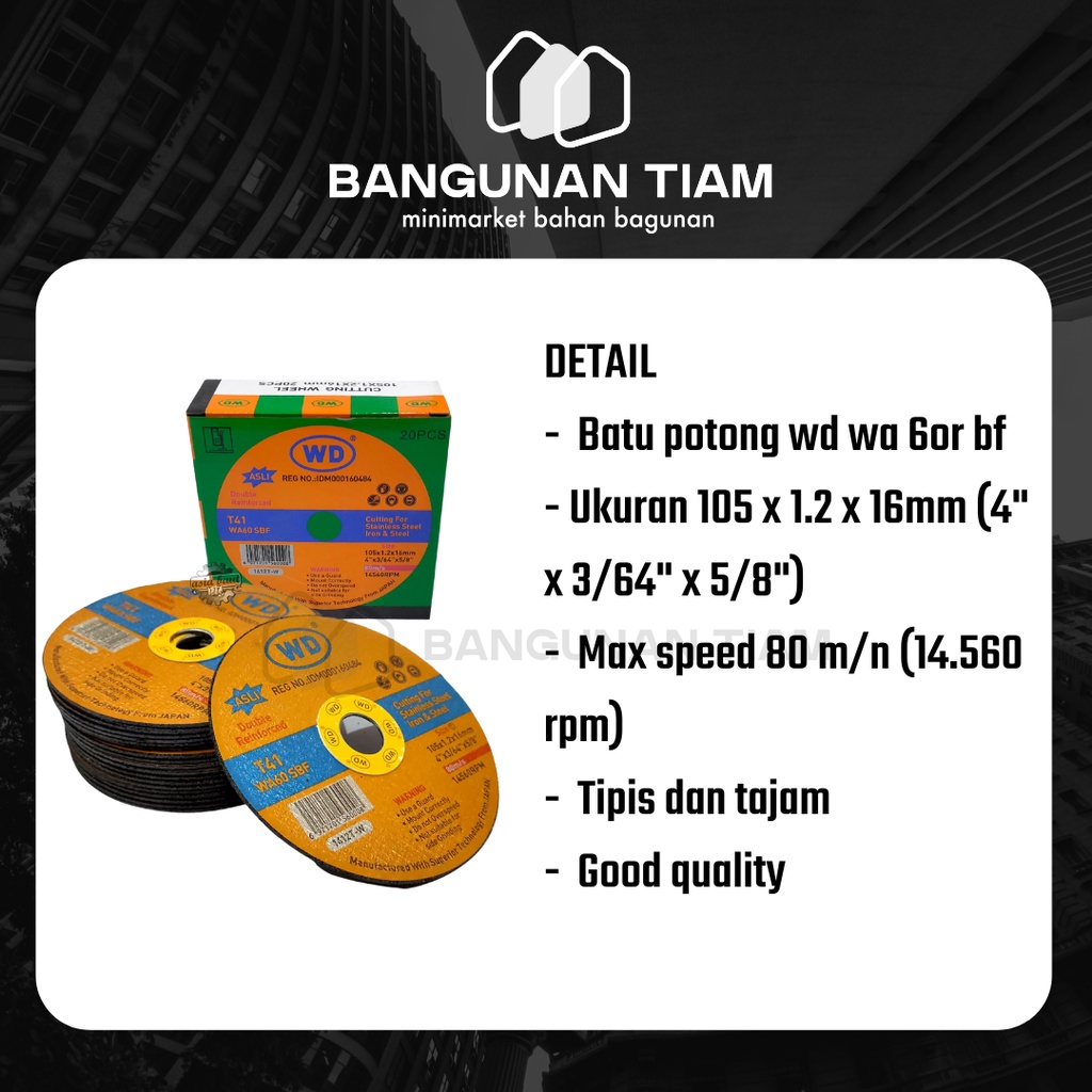 Jual BATU POTONG GERINDA WD 4" 100% ORI ASLI DARI PABRIK ~ MURAH ...