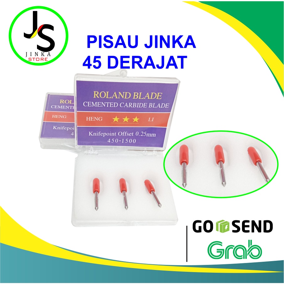 Jual MATA PISAU JINKA / ROLAND BLADE 45 DERAJAT ISI 3 PCS | Shopee Indonesia