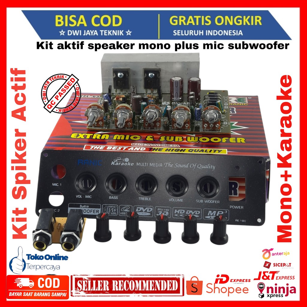 Jual Kit aktif speaker mono plus mic subwoofer | Shopee Indonesia