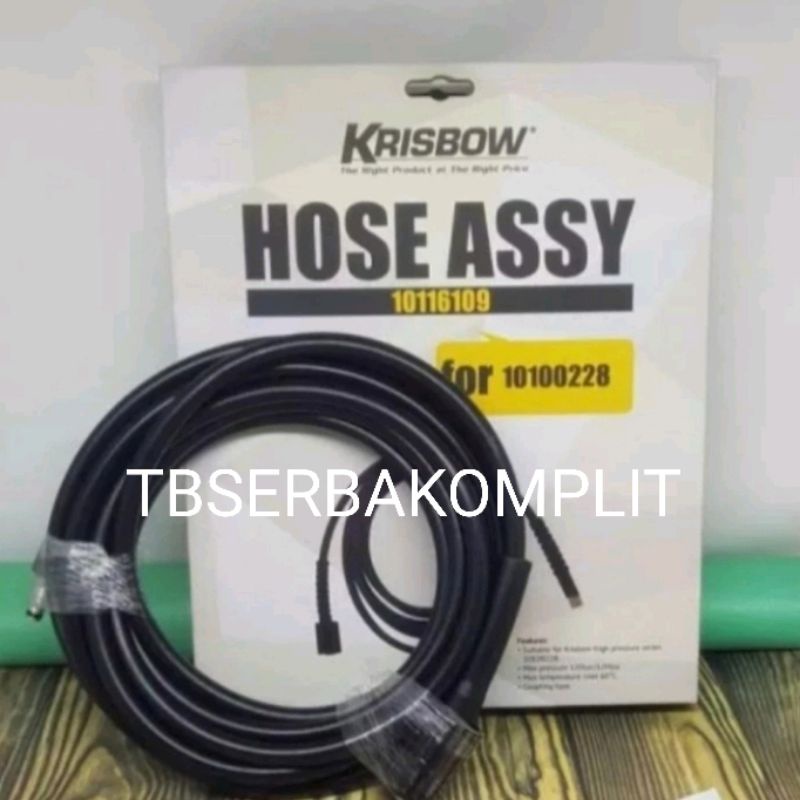 Jual Selang Buat Krisbow 10100228 High Pressure Jet Cleaner 100 Bar Hose Assy 5 Meter 5m ORI ...