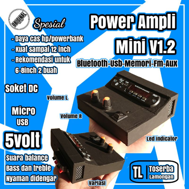 Jual Power Sound Amplifier Mini Fitur Bluetooth USB Memori Radio Fm ...