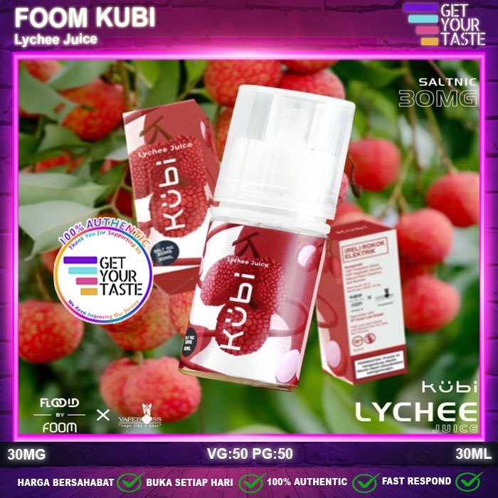 Jual Liquid Foom Kubi Lychee Juice Salt Nic 30ML by Foom Lab x Vapeboss ...